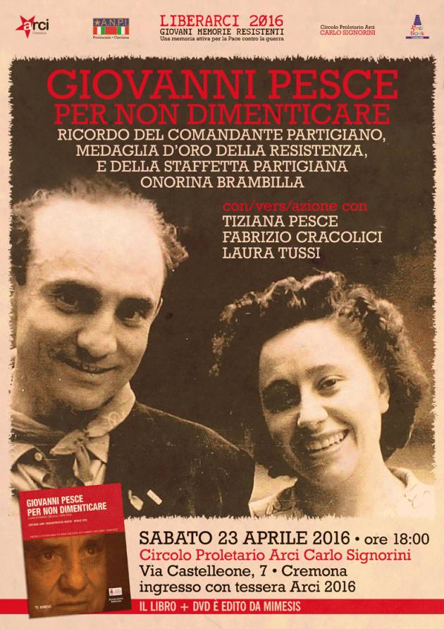 Cremona Giovanni Pesce e Onorina Brambilla: per non dimenticare
