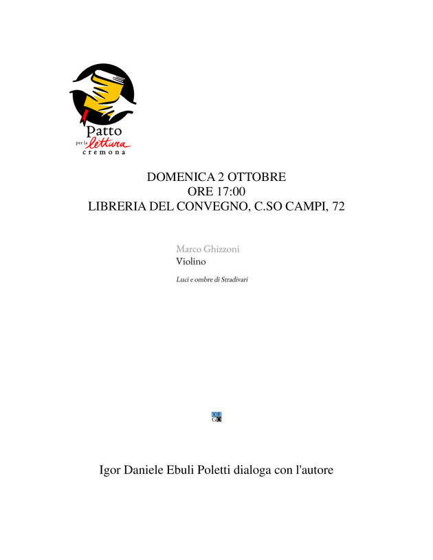 LIBRERIA DEL CONVEGNO - ''IL.VIOLINO'' DI MARCO GHIZZONI