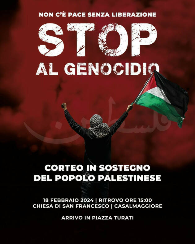 Casalmaggiore STOP AL GENOCIDIO CORTEO IN SOSTEGNO