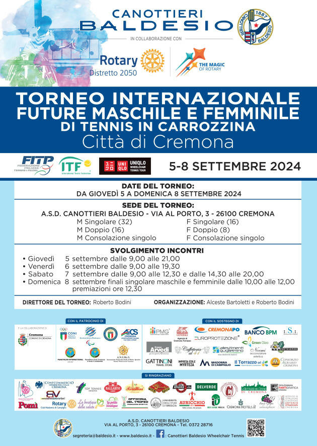 BALDESIO TORNEO INTERNAZIONALE DI TENNIS IN CARROZZINA 'CITTÀ DI CREMONA'