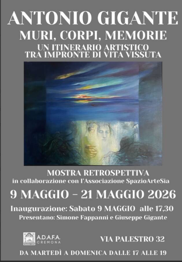 (CR) I MURI DI ANTONIO GIGANTE IN MOSTRA ALL’ADAFA