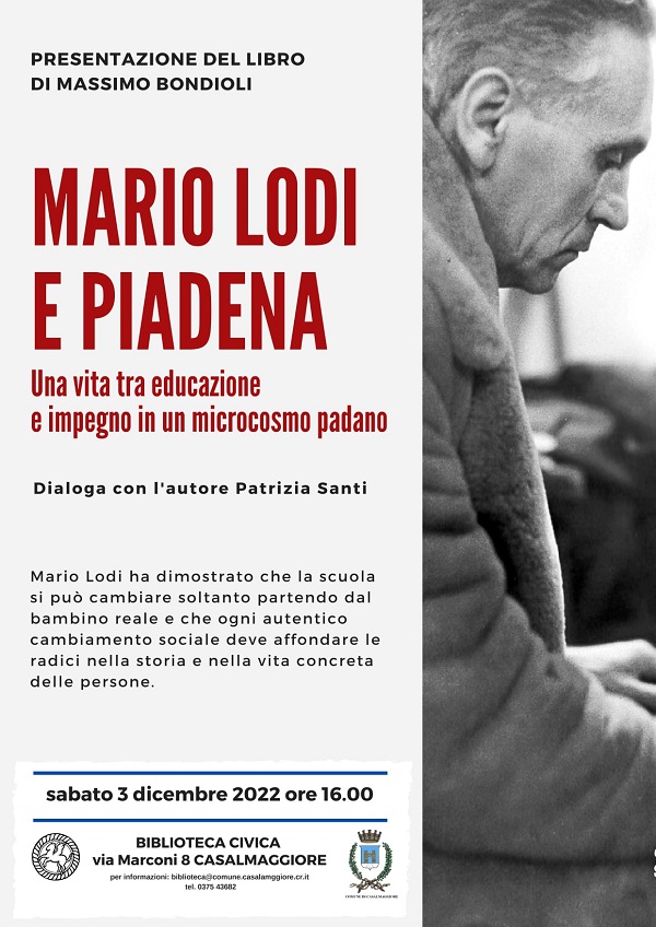 Casalmaggiore Presentazione Libro Mario Lodi a Piadena