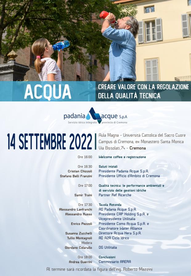 Padania Acqua convegno ‘Acqua: creare valore con la regolazione della ...
